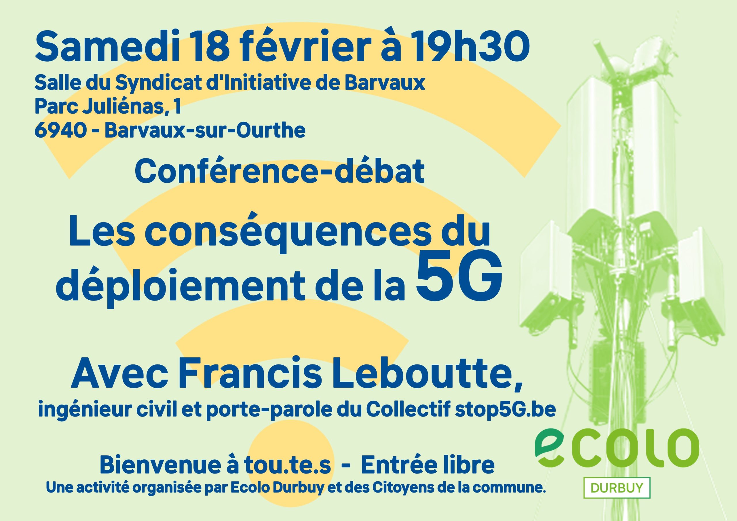 affiche 5G visuel | Ecolo Durbuy